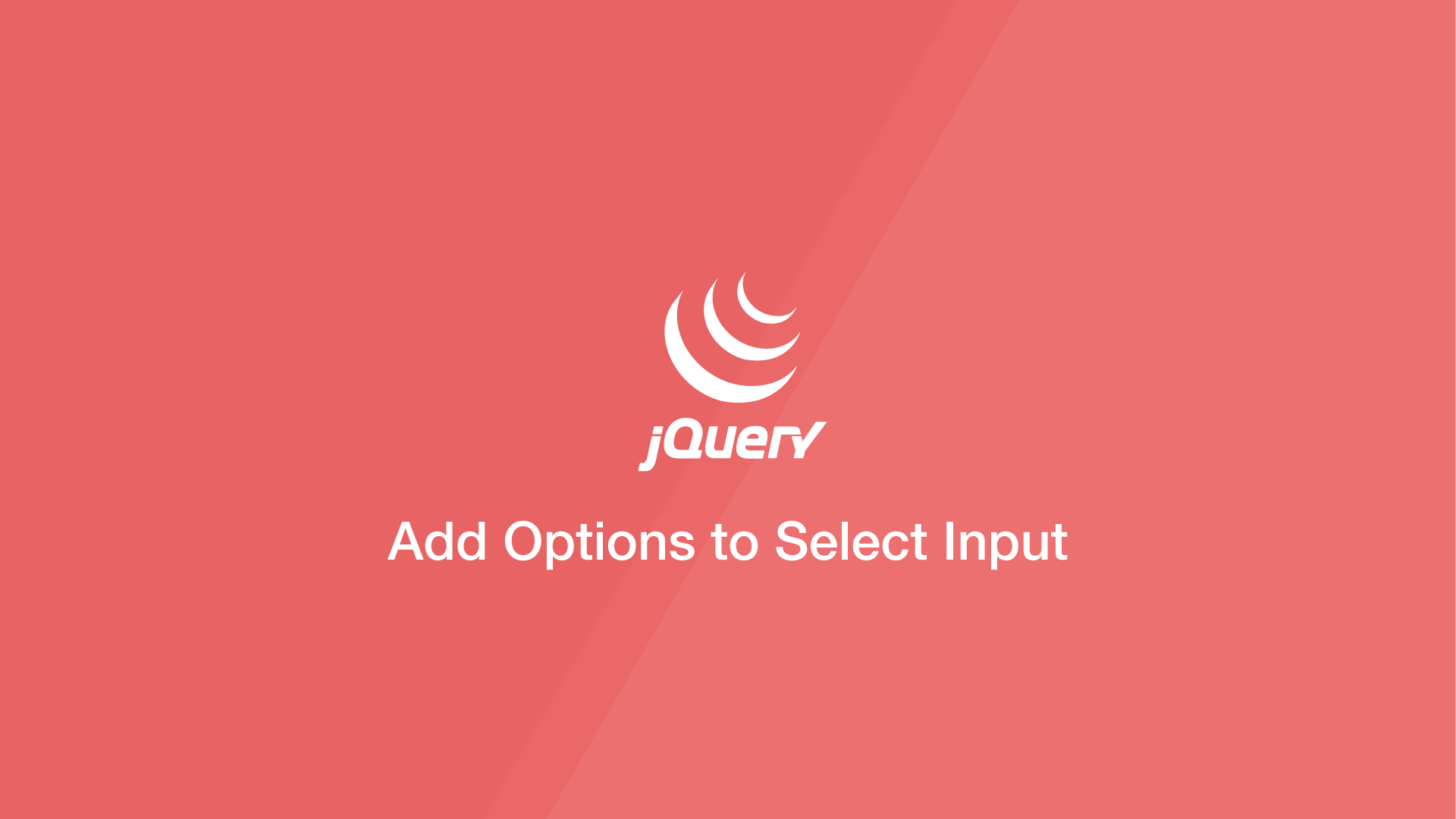 How To Add Options To Select Input With JQuery SkillSugar