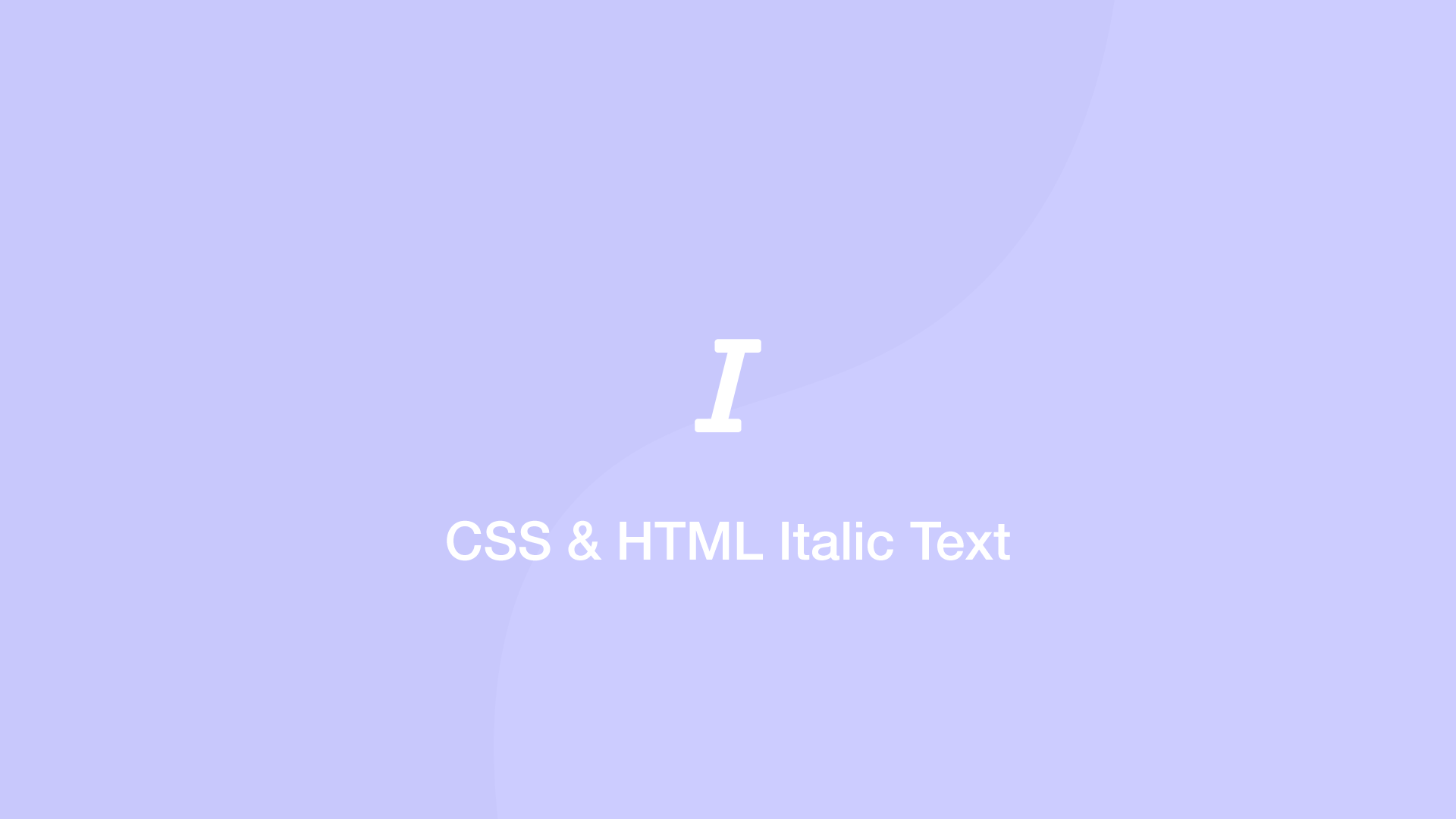 Italic Text Effect With HTML CSS SkillSugar