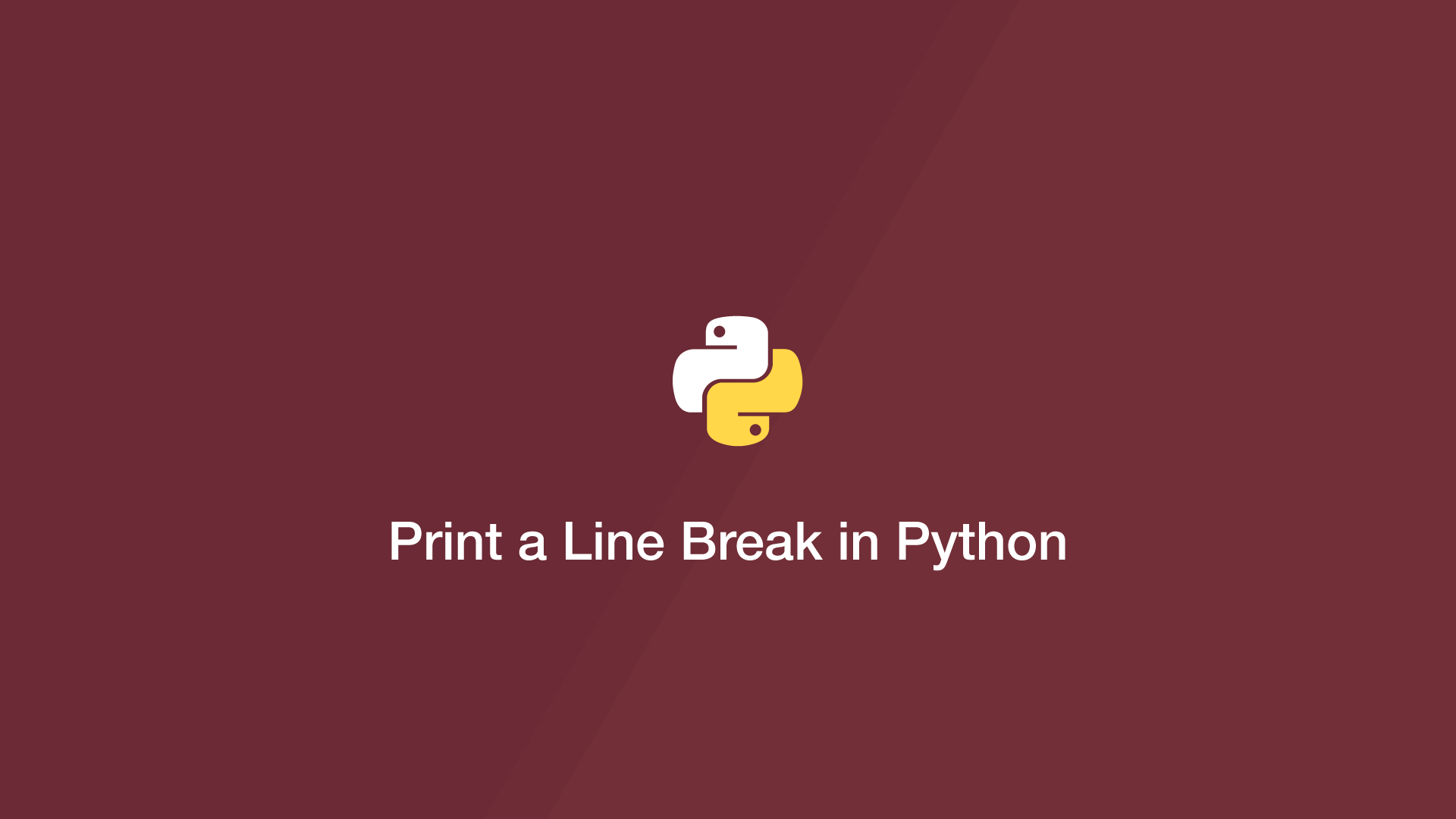 How To Print A Line Break In Python SkillSugar
