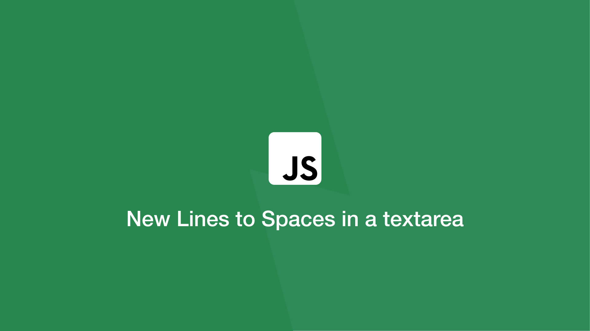 JavaScript Replace New Line Characters In A Textarea With Spaces