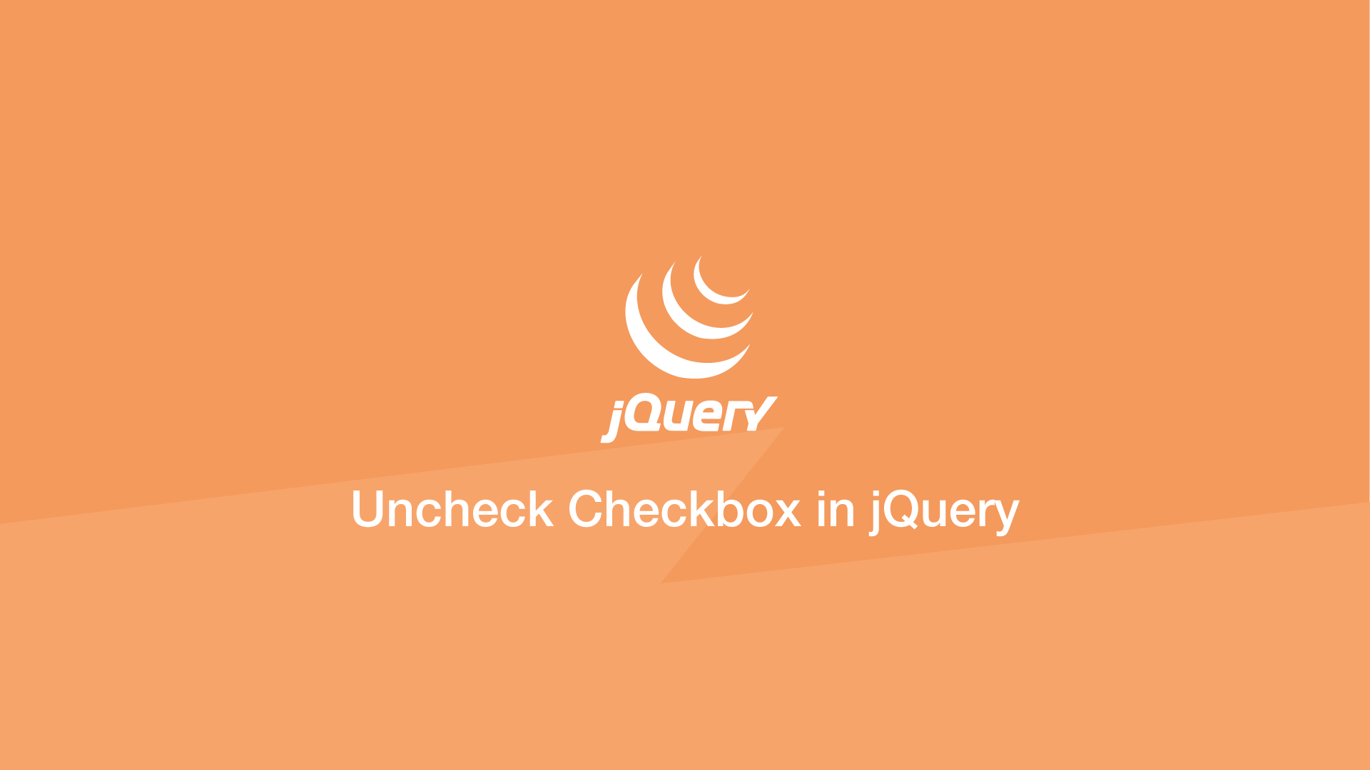How To Uncheck Checkbox In JQuery SkillSugar